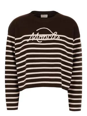 Moncler Striped Embroidered Knitwear - Multicolor