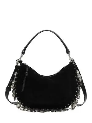 Isabel Marant Étoile Oskan Soft Zipped Bag In Suede With Medals - Black