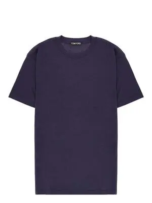 TOM FORD Lyocell And Cotton T-shirt - Blue