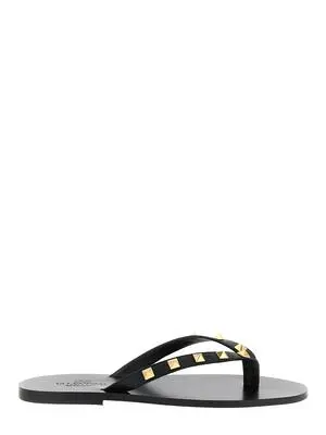 Valentino Garavani Thong Rockstud' Sandals - Black