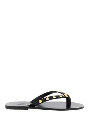 Valentino Garavani Thong Rockstud Sandals - Black