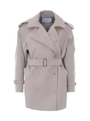 Max Mara Mxscacio Short Trench - Gray