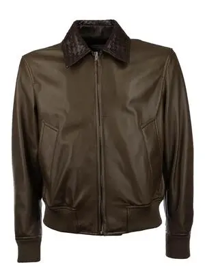 Bottega Veneta Leather Jacket - Multicolor
