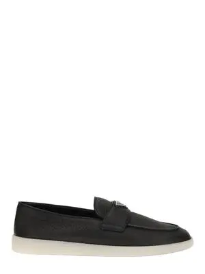 Prada Leather Loafers - Black