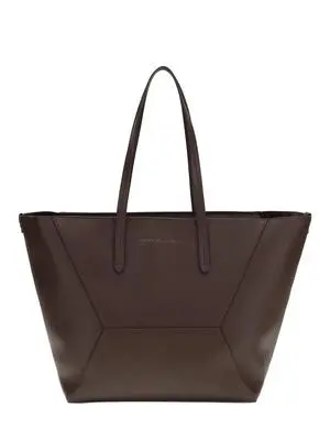Brunello Cucinelli Leather Tote Bag - Brown