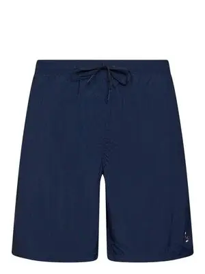 Fendi Dark Blue Nylon Embroidered Swim Shorts - Multicolor