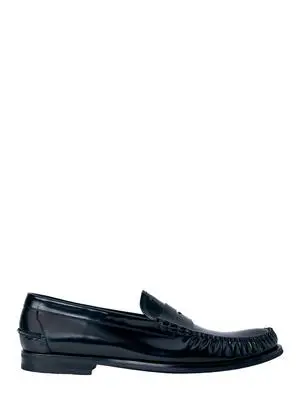 Prada PRADA Brushed Leather Loafers Black