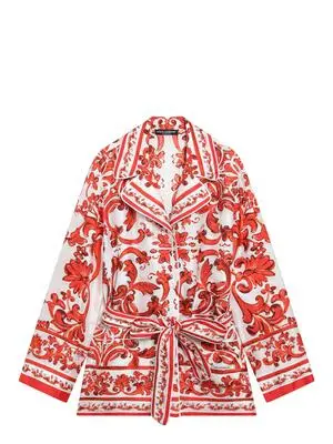 Dolce & Gabbana Silk Vanity Shirt - Orange