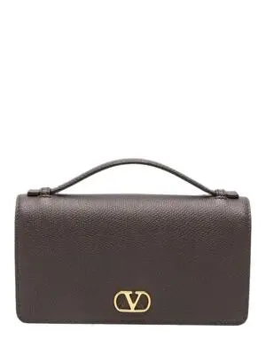 Valentino Garavani Leather Clutch Bag - Brown
