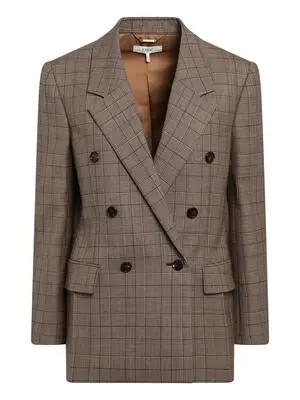 Chloé Prince Of Wales Double-breasted Jacket - Brown