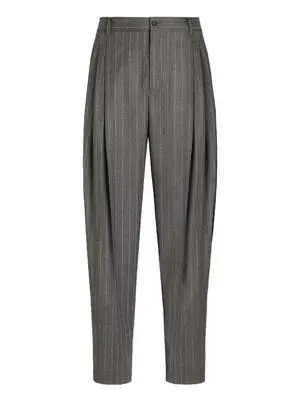 Dolce & Gabbana Grey Trousers Tailored Trousers - Gray