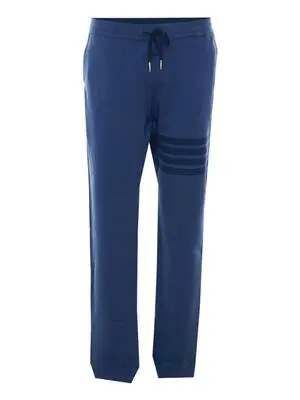 Thom Browne Thom Browne Men Overdyed 4 Bar Sweatpants Blue