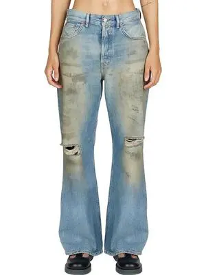 Acne Studios Worn-in Distressed Denim Jeans - Blue