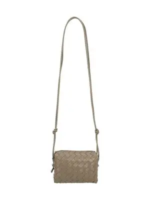 Bottega Veneta Lamb Leather Camera Bag - Cream
