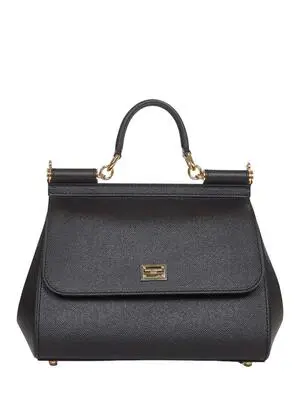 Dolce & Gabbana Black Large Sicily Handbag - Multicolor