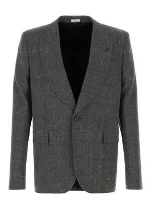 Alexander McQueen Embroidered Glencheck Blazer - Multicolor