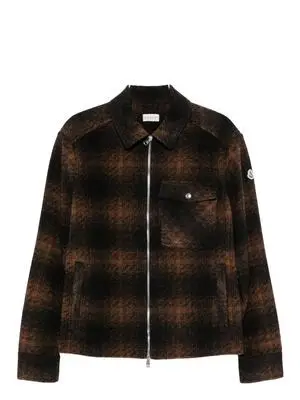 Moncler MONCLER Check Pattern Zip-Up Jacket Multicolor
