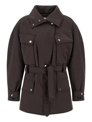 ANDAMANE ANDAMANE Suede-Effect Military Jacket