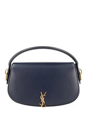 Saint Laurent SAINT LAURENT Voltaire Leather Shoulder Bag Blue