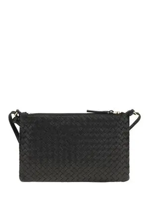Bottega Veneta Intrecciato Shoulder Bag - Black