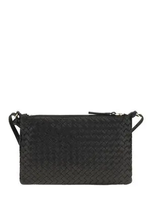 Bottega Veneta Intrecciato Shoulder Bag - Black