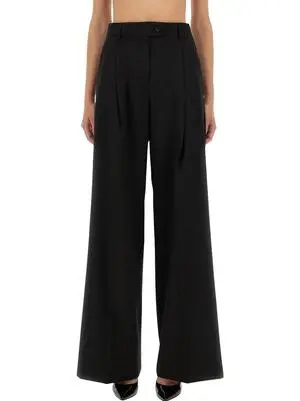 Sportmax Sail Virgin Wool Pants - Black