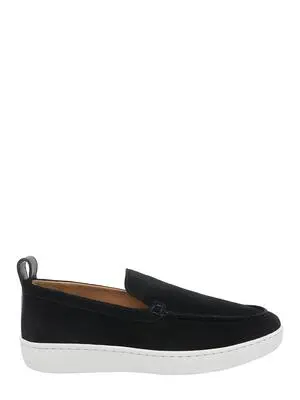 LANVIN Crusier Suede Slip On Loafers - Black