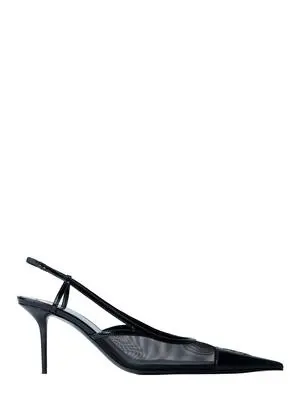 Saint Laurent Renée Slingback Pumps - Black