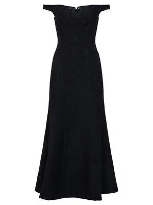 SELF-PORTRAIT Lamé Bouclé Dress - Multicolor