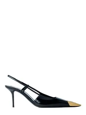 Saint Laurent Jeanne Slingback Pumps - Black