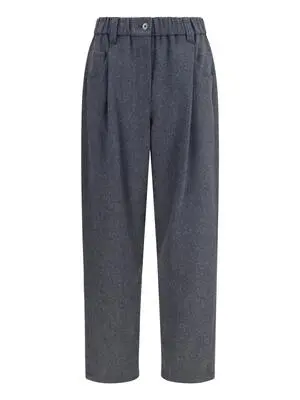 Brunello Cucinelli Brunello Cucinelli Stretch Wool Tailored Trousers Gray