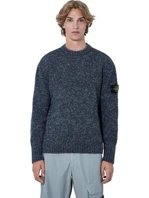 Stone Island Stone Island Men Crewneck Wool-Blend Sweater Gray