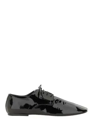 Dries Van Noten Glossed Leather Lace-up Shoe - Black