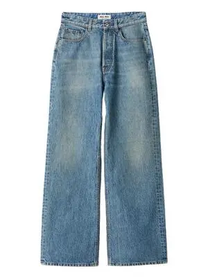 Miu Miu Denim Straight-leg Jeans - Blue