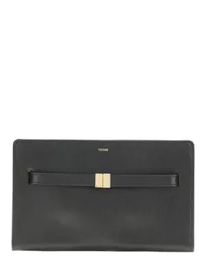 TOTEME Belted Leather Crossbody Bag - Black