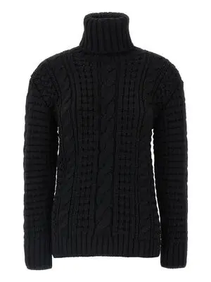 Moncler X Edward Enninful Tricot Turtleneck Sweater - Black