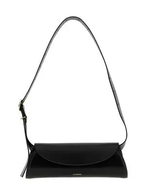 JIL SANDER Cannolo Small Shoulder Bag - Black