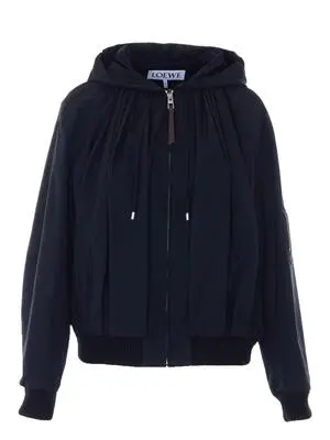 Loewe LOEWE Cotton Blend Hooded Jacket Blue