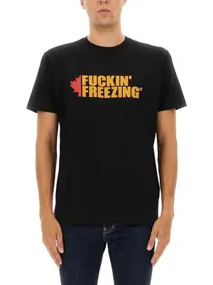 Dsquared2 T-shirt With Print - Black