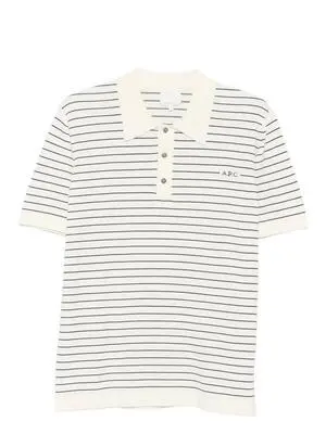 A.p.c. Neutrals Polo Shirts - Cream
