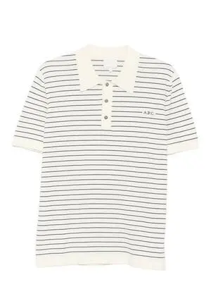 A.p.c. Neutrals Polo Shirts - Neutrals