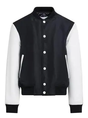 Givenchy Navy/white Satin Varsity Jacket - Multicolor