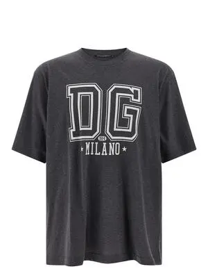 Dolce & Gabbana Flocked Print T-shirt - Gray