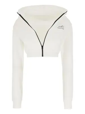 BALENCIAGA BALENCIAGA Cropped Zip-Up Hoodie