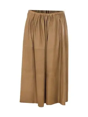 Auralee Fine Baby Calf Leather Skirt - Cream