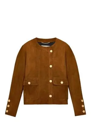 SAINT LAURENT SAINT LAURENT Suede Short Jacket