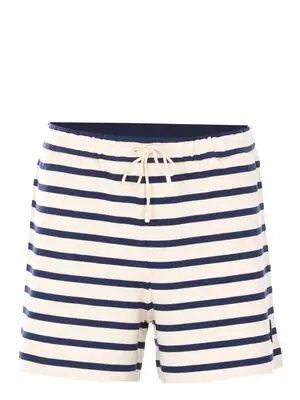 Moncler Logo Striped Shorts - Blue
