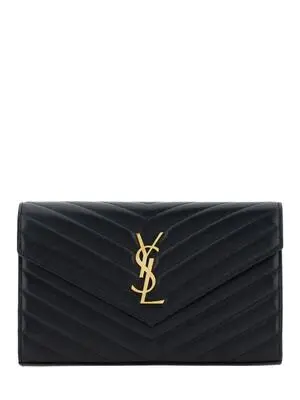 Saint Laurent Monogram Wallet - Black