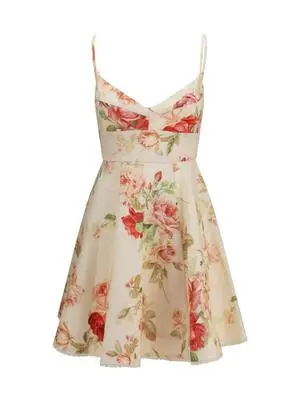 Zimmermann Roselight Linen Mini Dress - Multicolor