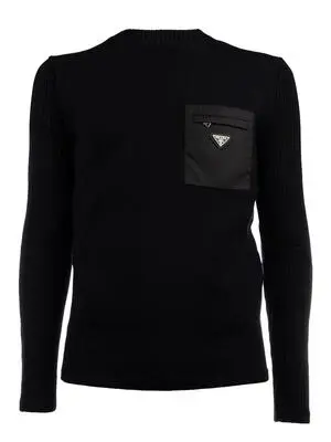 Prada Long Sleeve Crew Neck Knitwear - Multicolor